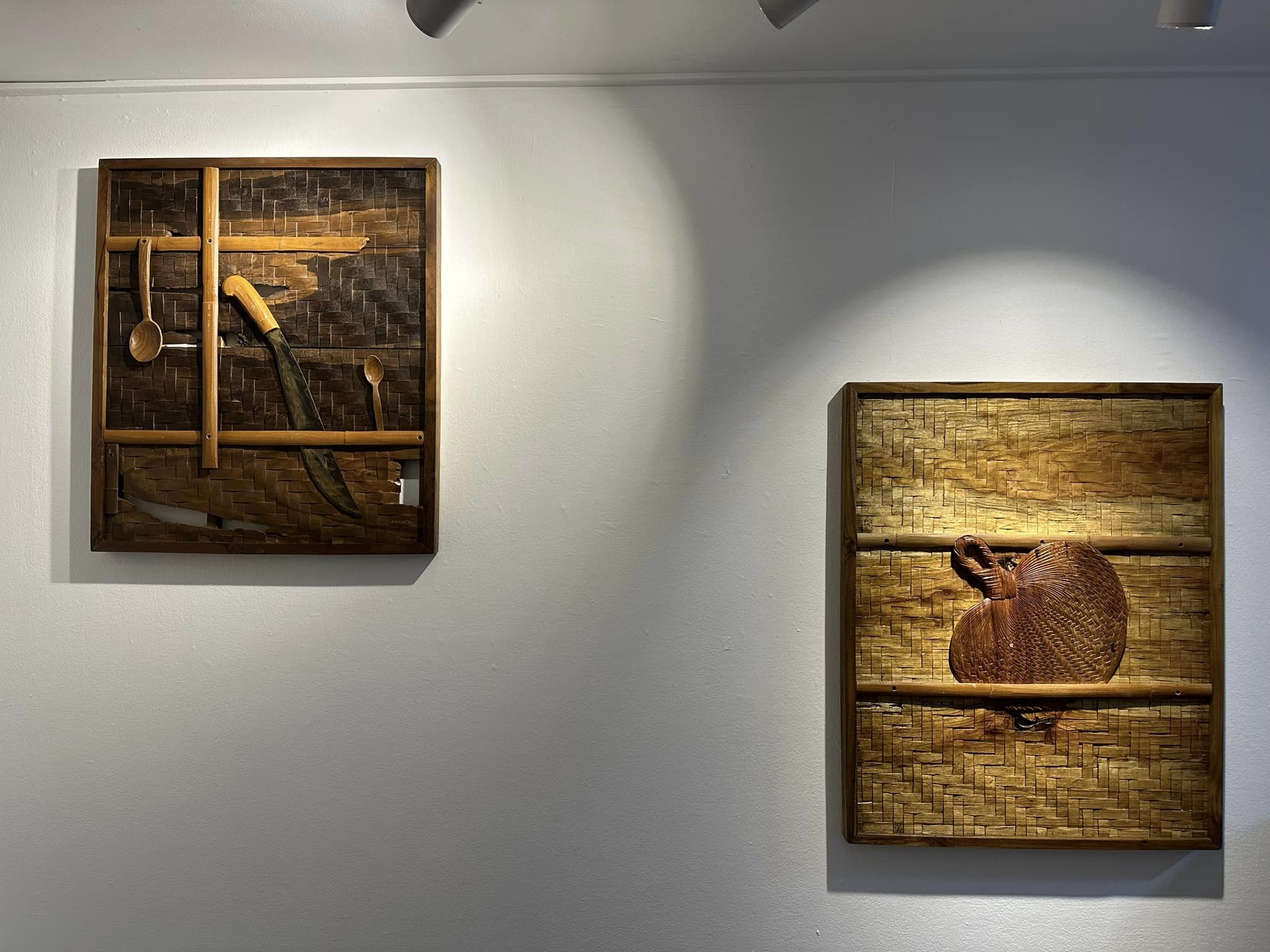 Jeanroll Ejar hardwood mats sculptures in Indigent at Pablo Gallery ...