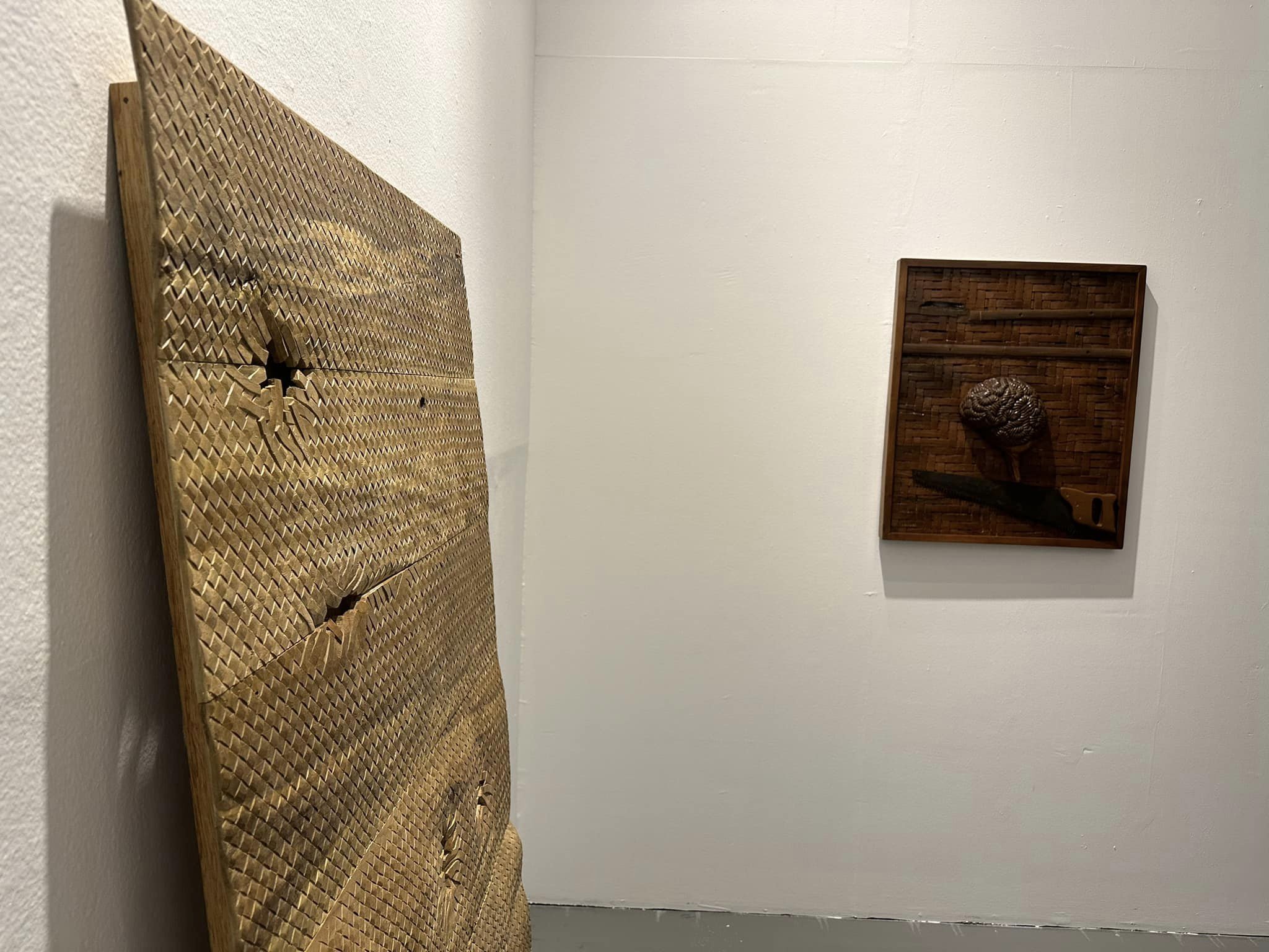 Jeanroll Ejar hardwood mats sculptures in Indigent at Pablo Gallery ...
